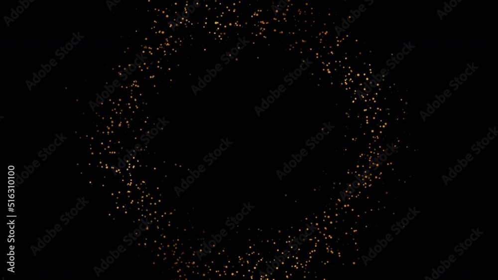 Golden hexagonal shiny dust particles abstract background. Seamless ...