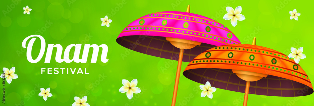 onam festival horizontal banner vector illustration design Stock Vector ...