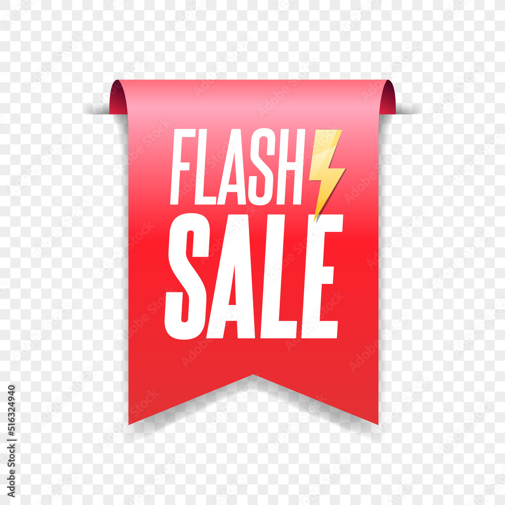 Flash Sale Label for Shopping Advertising Stock Vector | Adobe Stock