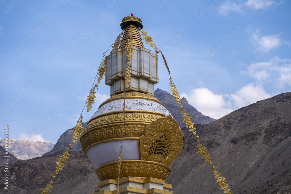 Great stupa of tabo monastery situated in the small village in spiti ...