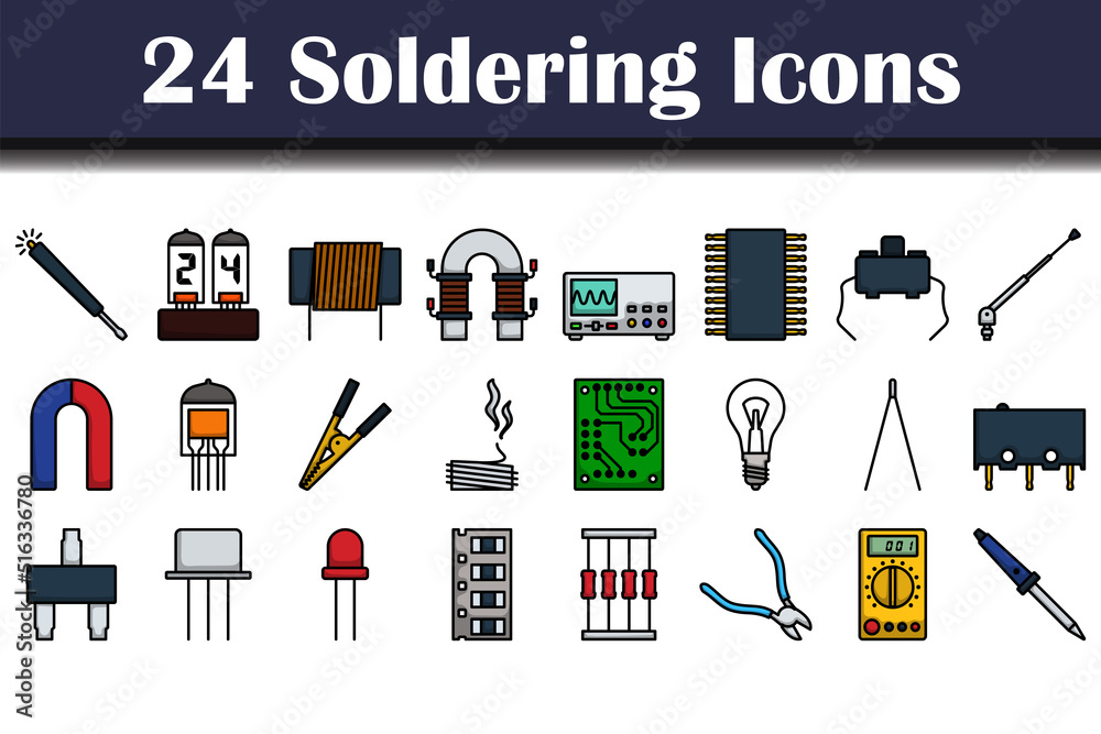 Soldering Icon Set Stock Vector | Adobe Stock
