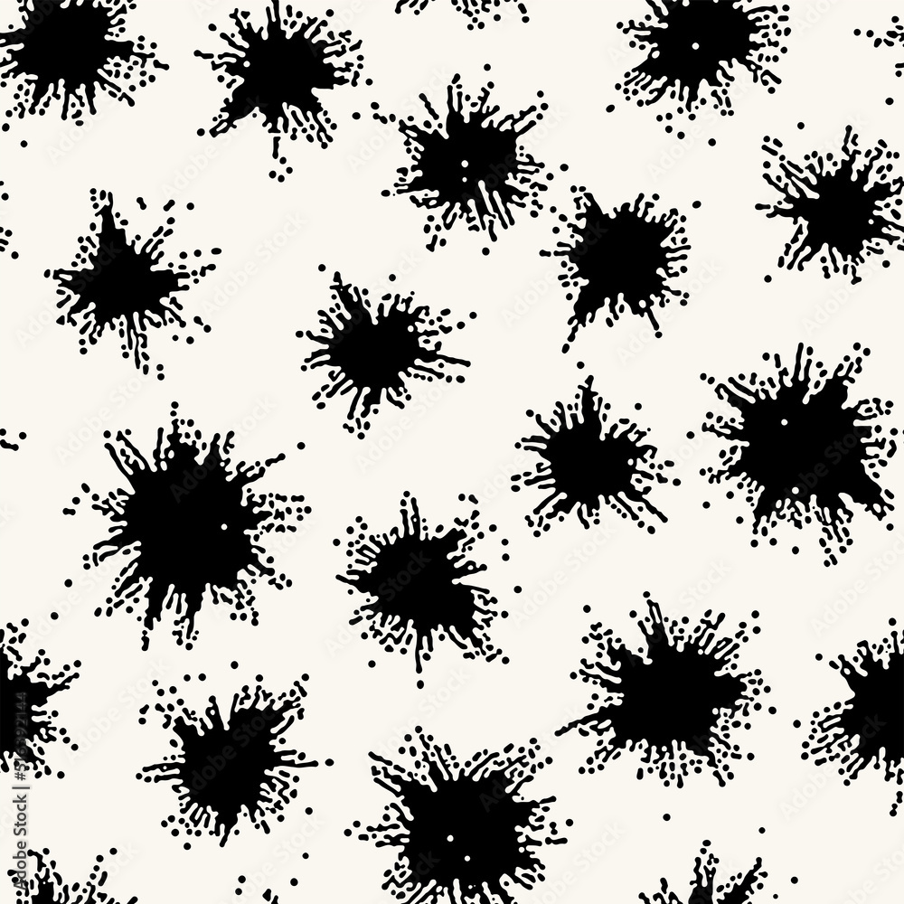 Vector seamless pattern. Free form organic shapes. Stylish structure of ...