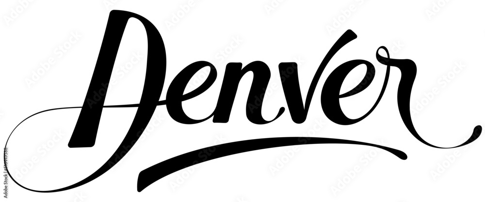 Denver - custom calligraphy text Stock Vector | Adobe Stock
