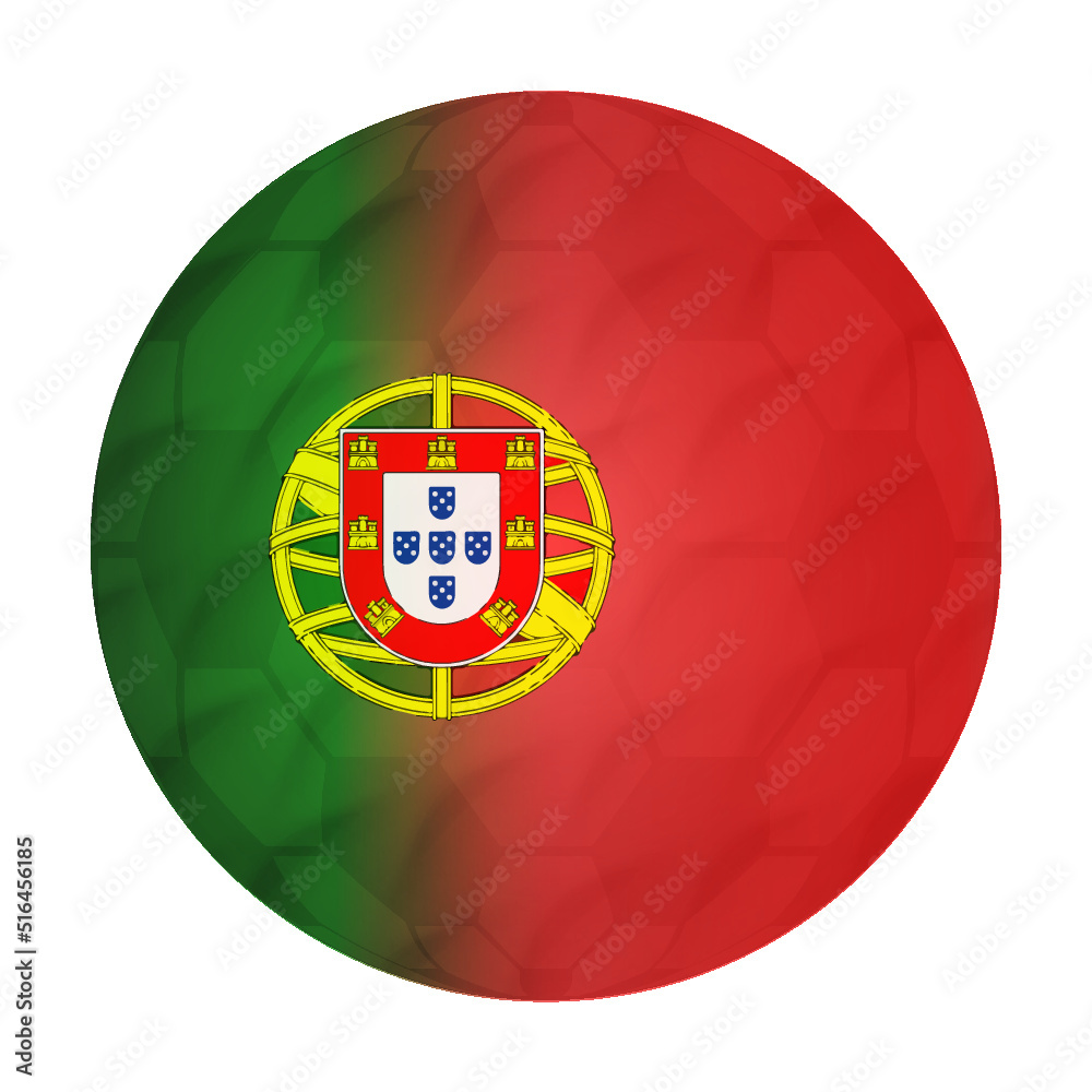 Football Soccer Ball with Portugal Flag Qatar 2022 World Cup Stock ...