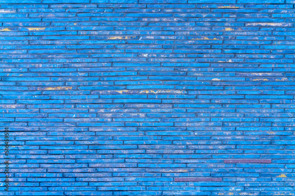 Blue brick wall. Background of modern interior design. Stock Photo ...