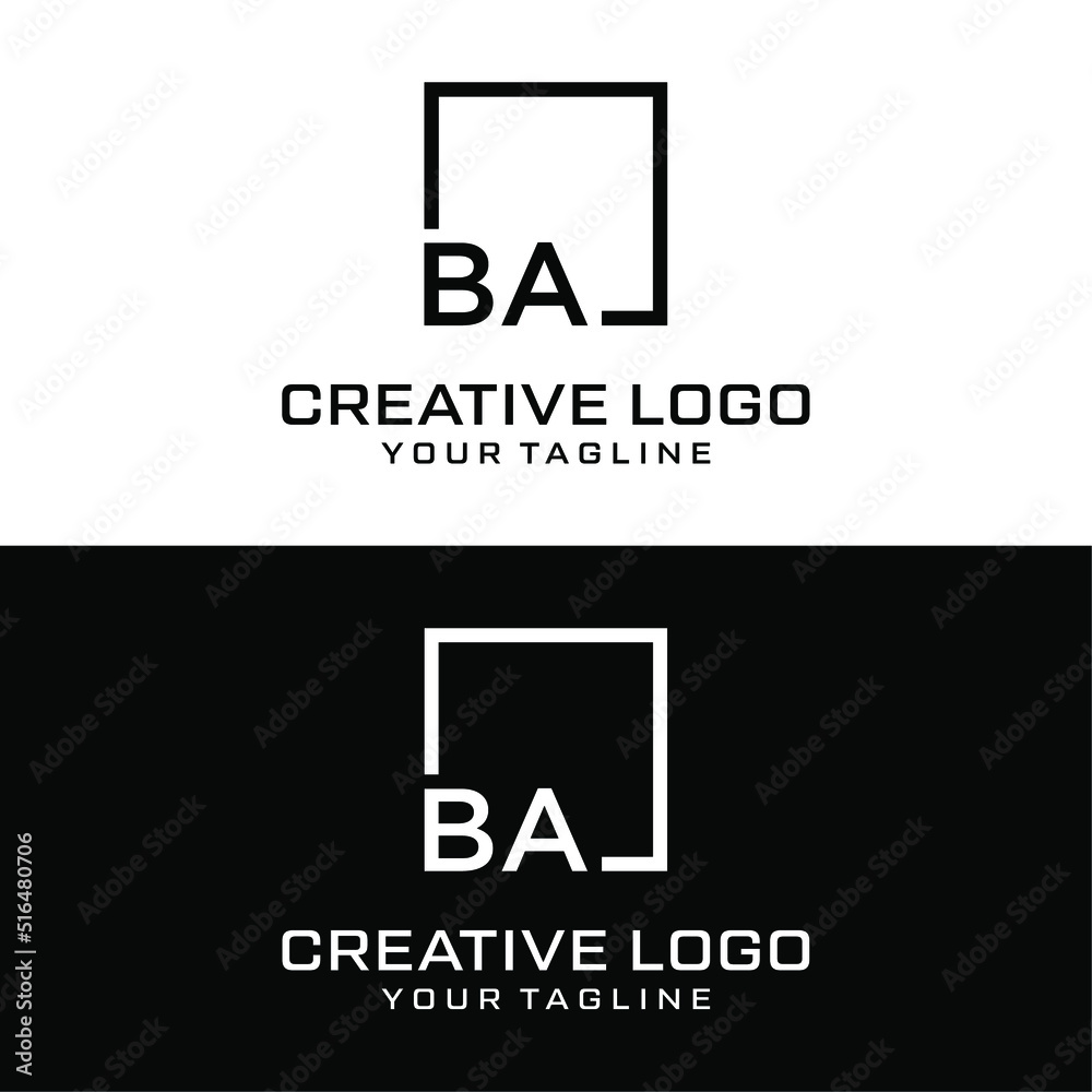 Creative letter ba logo design vektor Stock Vector | Adobe Stock