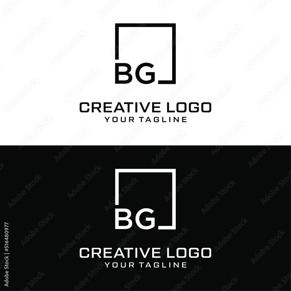 Creative letter bg logo design vektor Stock Vector | Adobe Stock