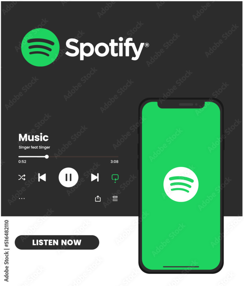 Music layout for spotify app. Stock Vector | Adobe Stock