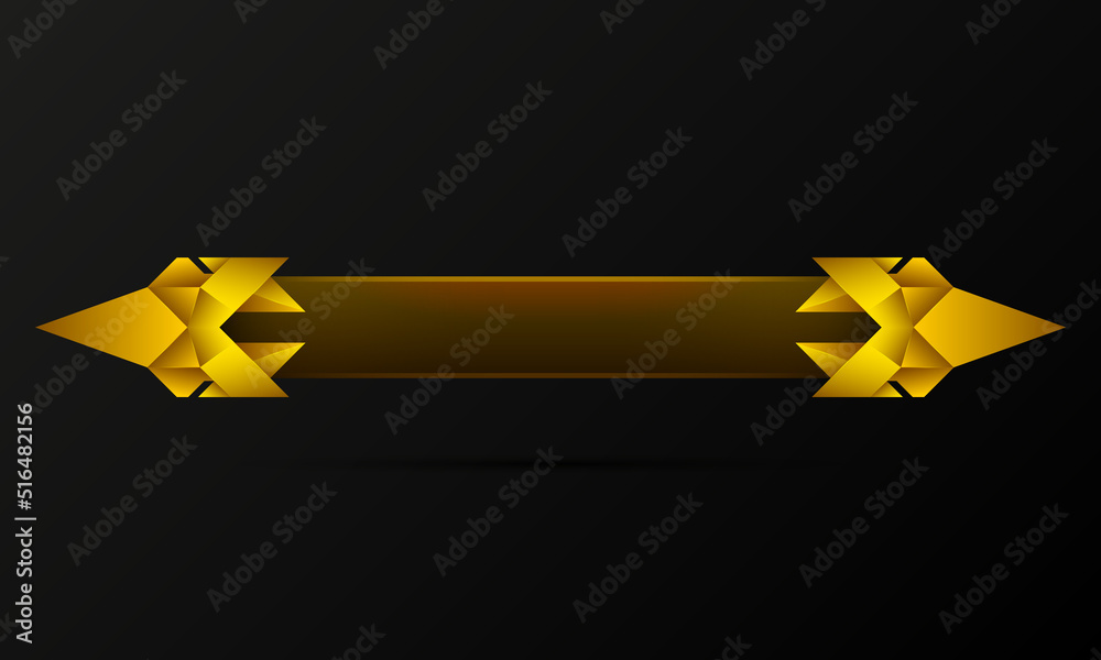 Medieval style golden lower third game ui title banner, Gaming ...