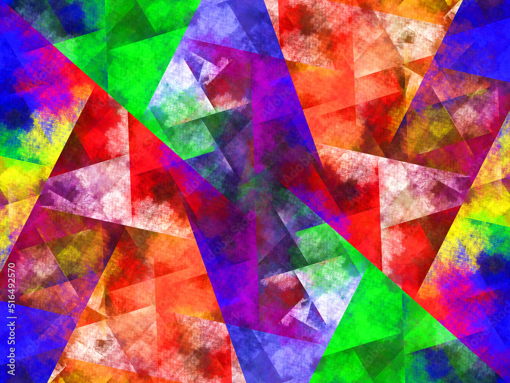 Imagen de arte abstracto digital compuesta de figuras geométricas ...