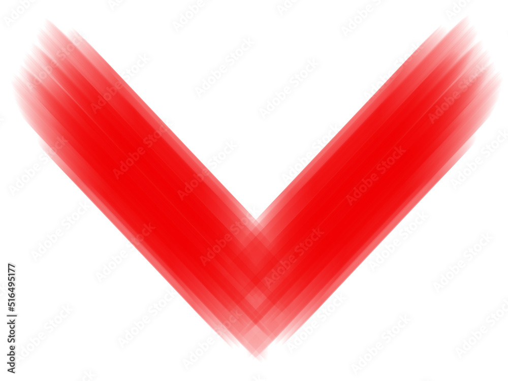 Motion blur. Shaped like the letter V. rainbow pattern V shape. red ...