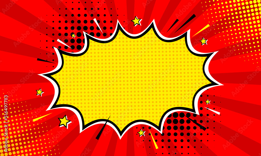 Blank comic cartoon background template Stock Vector | Adobe Stock