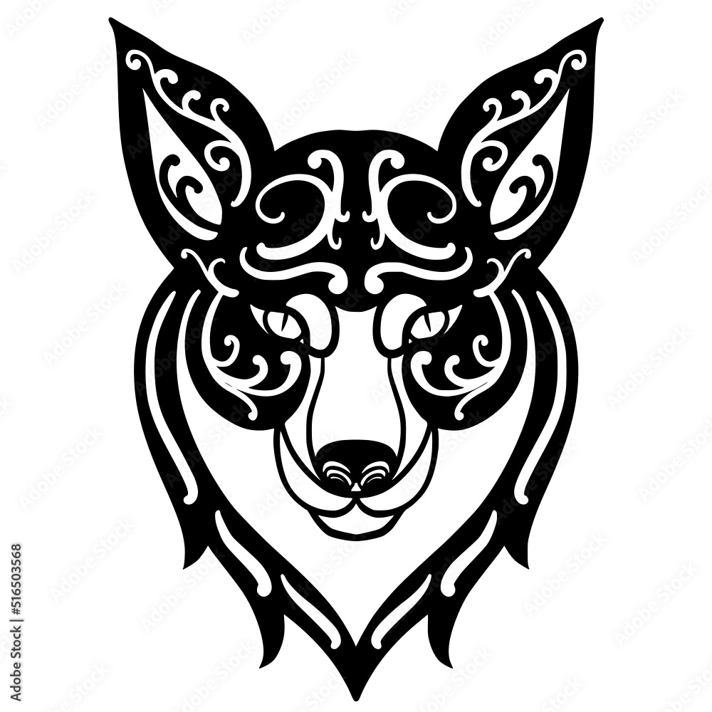 Fox Zentangle art Stock Vector | Adobe Stock