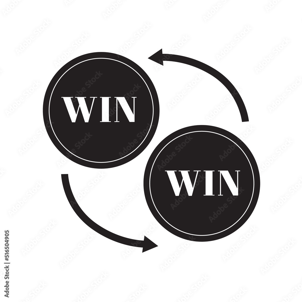 Handwritten simple phrase Win-win partnership situation for success ...