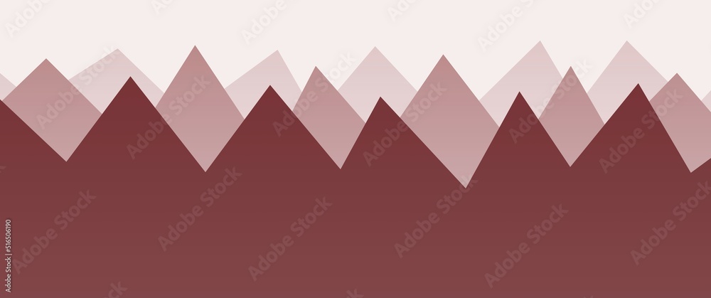 Mountain layers flat illustration, perfect for desktop background ...
