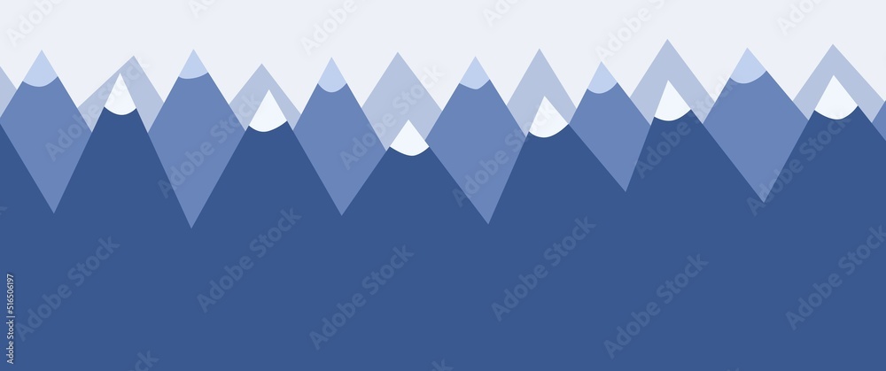 Mountain layers flat illustration, perfect for desktop background ...