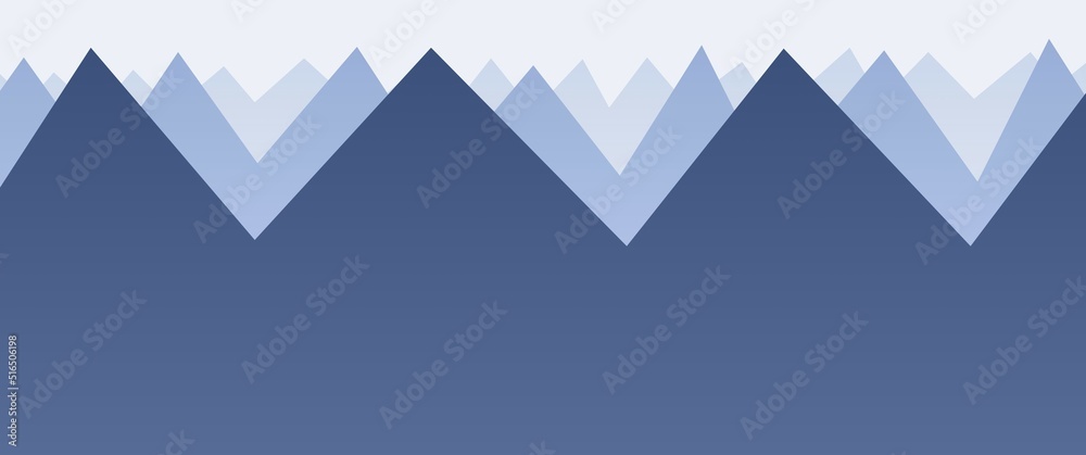 Mountain layers flat illustration, perfect for desktop background ...