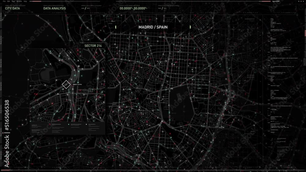 Police Radar Scanner Tracking Car Of Criminal To Destination. Police ...