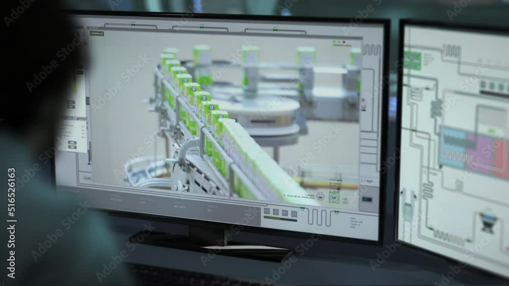 Managing the automated conveyor machinery using a control room panel ...