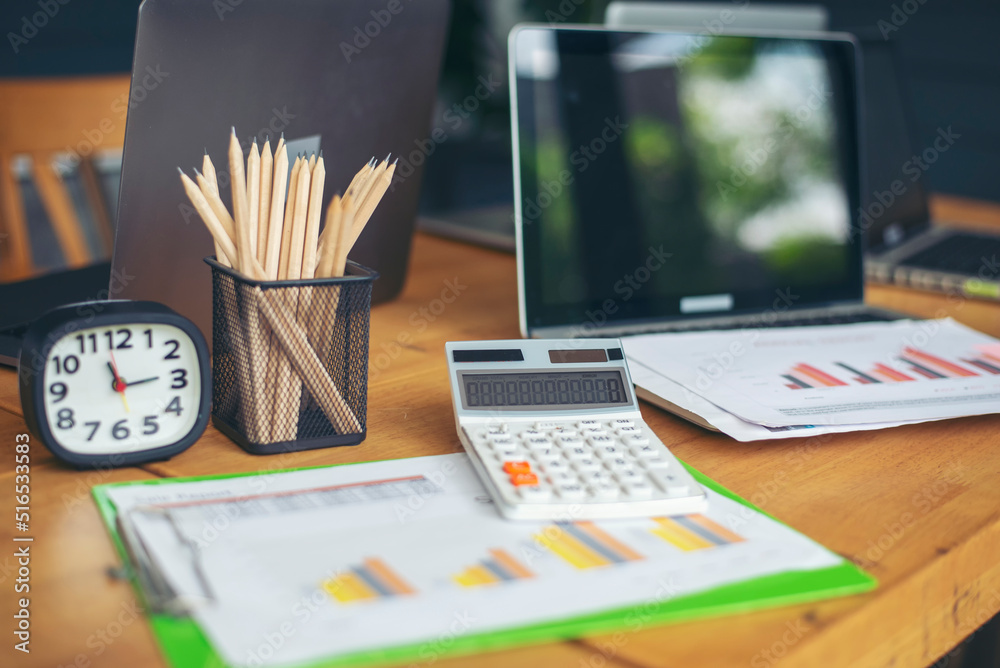 Business executive home office Desk Background concept. Business ...