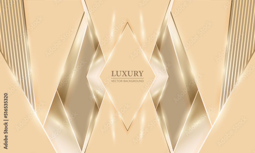 Abstract luxury background with elegant gold and cream color design ...
