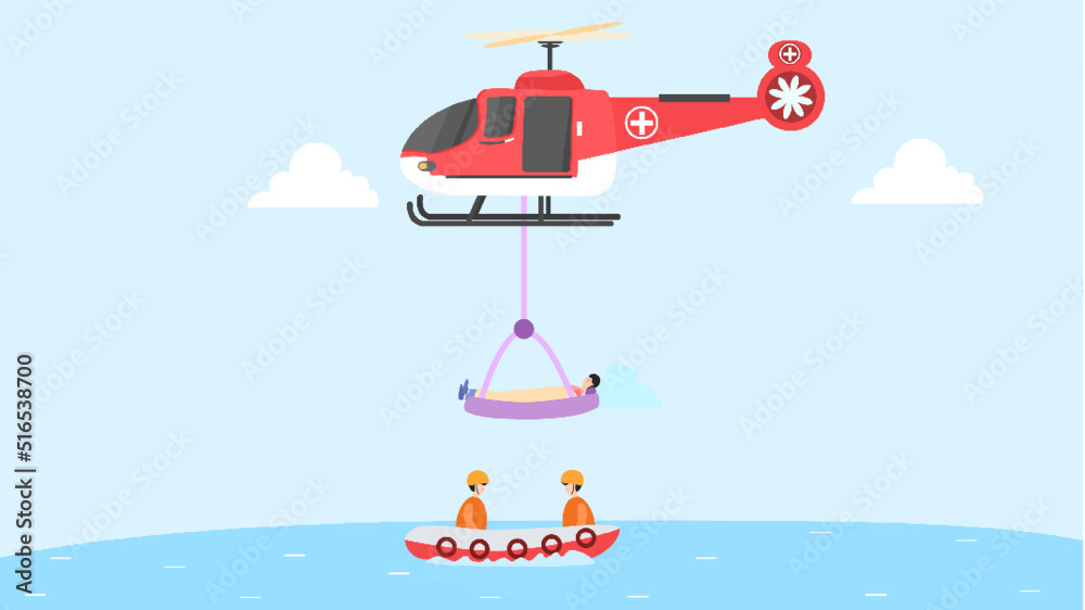 emergency rescue, ambulance, helicopter, 911, danger, fire, animation ...