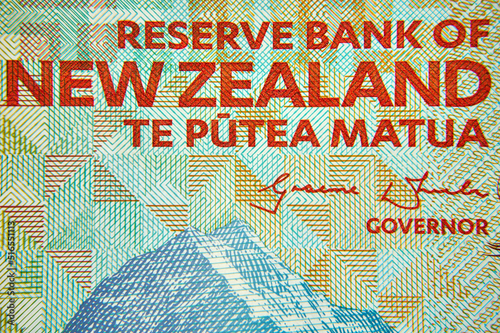 banknot ,5 dolarów nowozelandzkich ,banknote, 5 New Zealand dollars ...