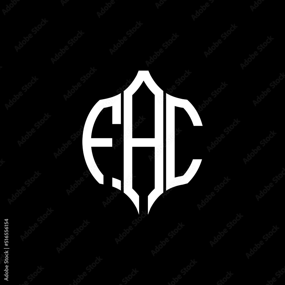 FAC letter logo. FAC best black background vector image. FAC Monogram ...
