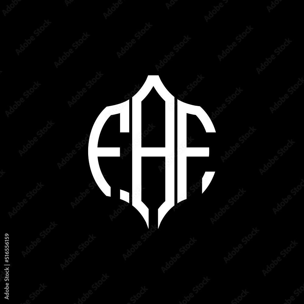 FAF letter logo. FAF best black background vector image. FAF Monogram ...