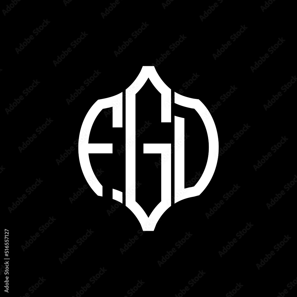 FGD letter logo. FGD best black background vector image. FGD Monogram ...