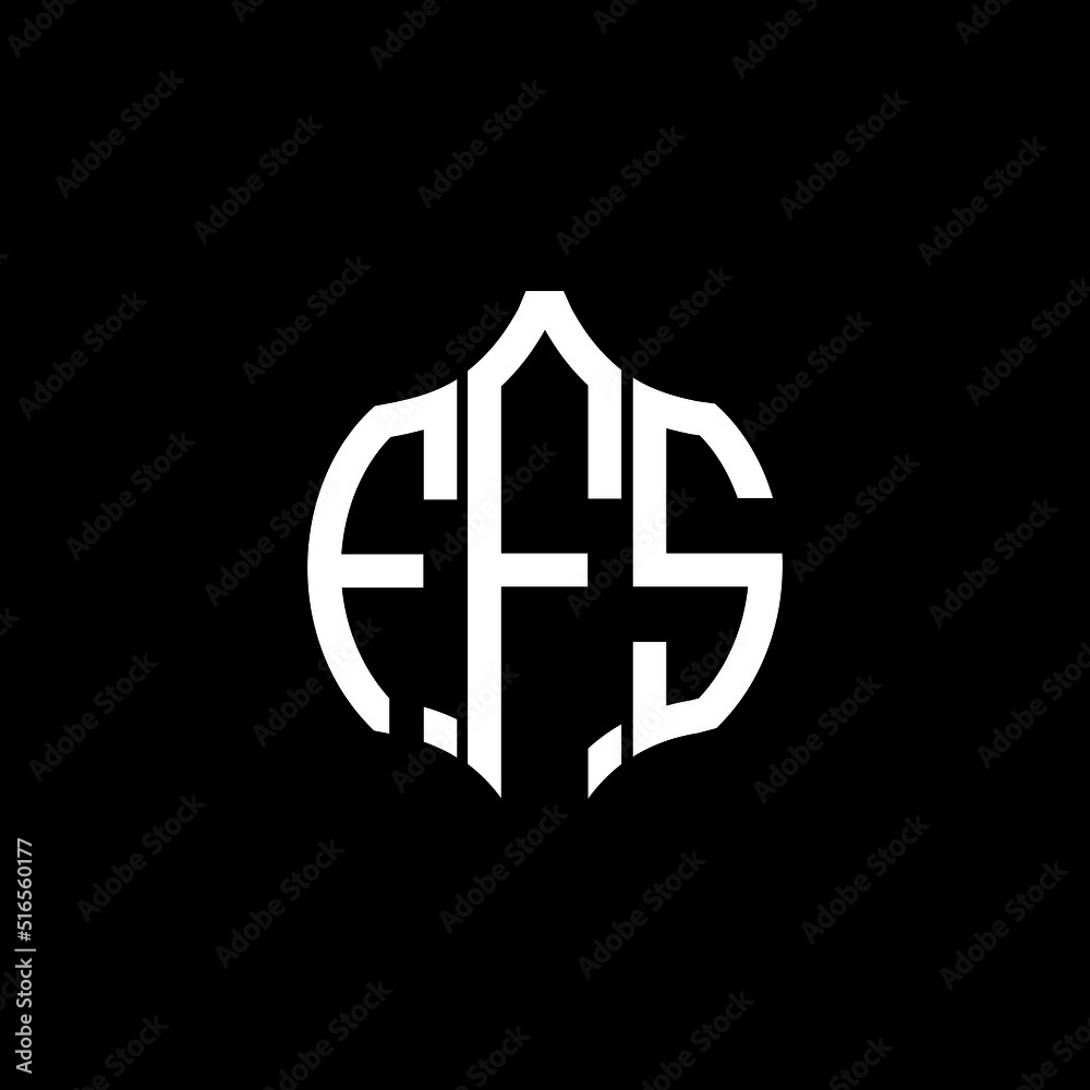 FFS letter logo. FFS best black background vector image. FFS Monogram ...