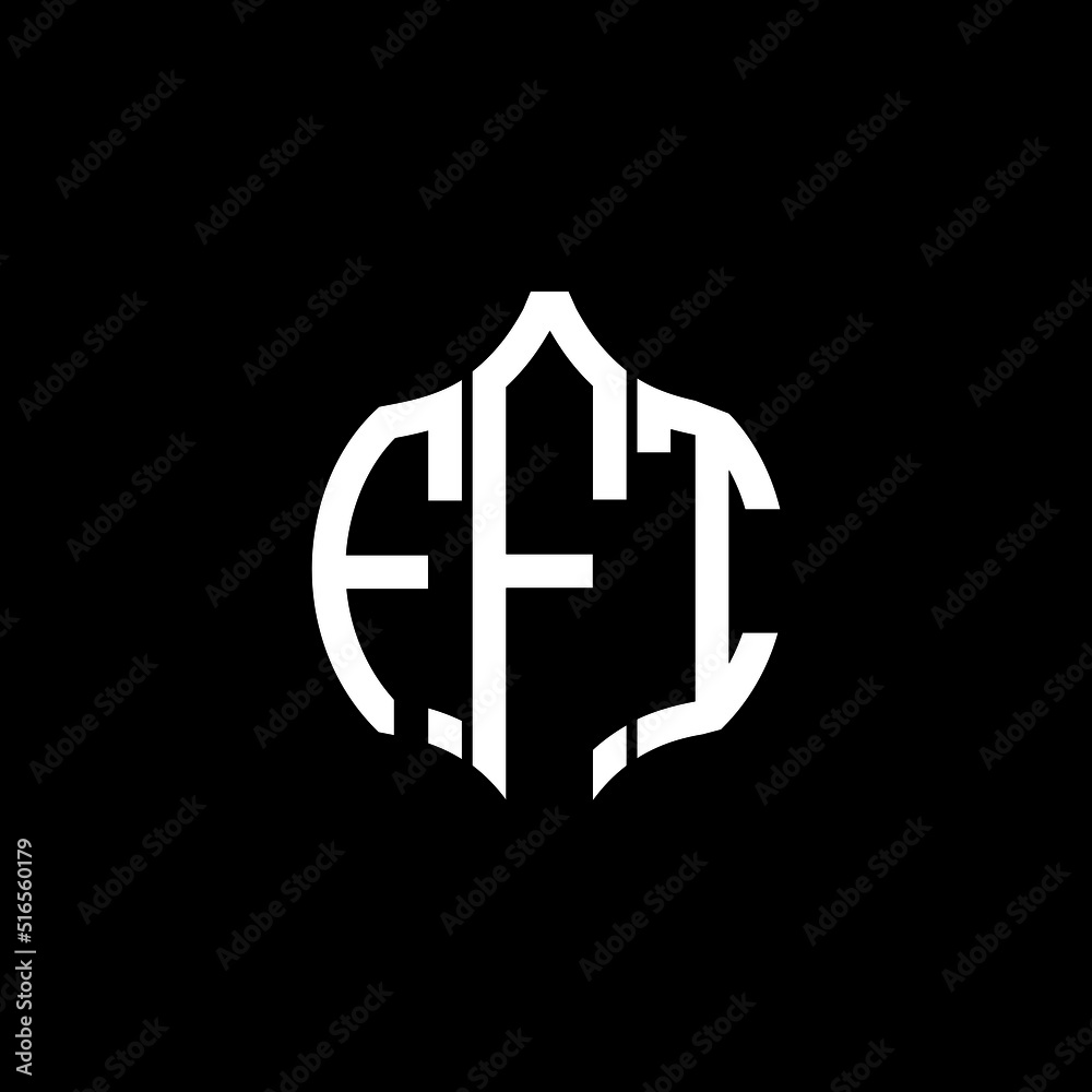 FFT letter logo. FFT best black background vector image. FFT Monogram ...