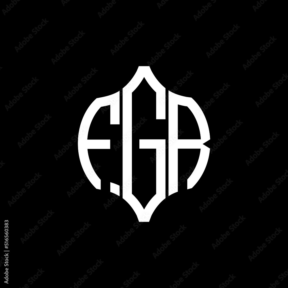 FGR letter logo. FGR best black background vector image. FGR Monogram ...