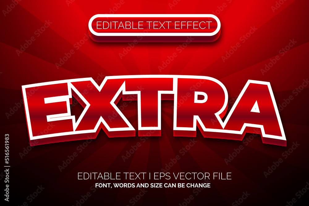 Editable Text Effect extra sale Stock Vector | Adobe Stock
