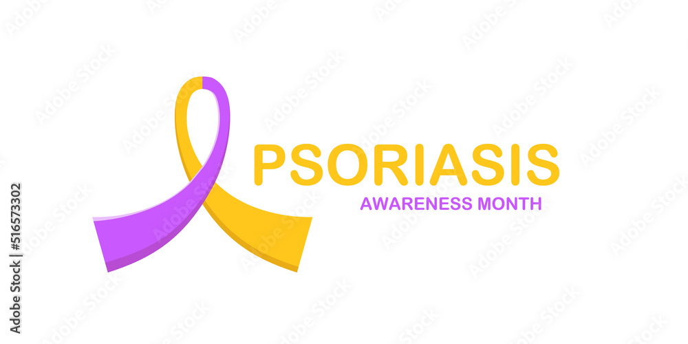 Psoriasis awareness month concept horizontal banner design template ...