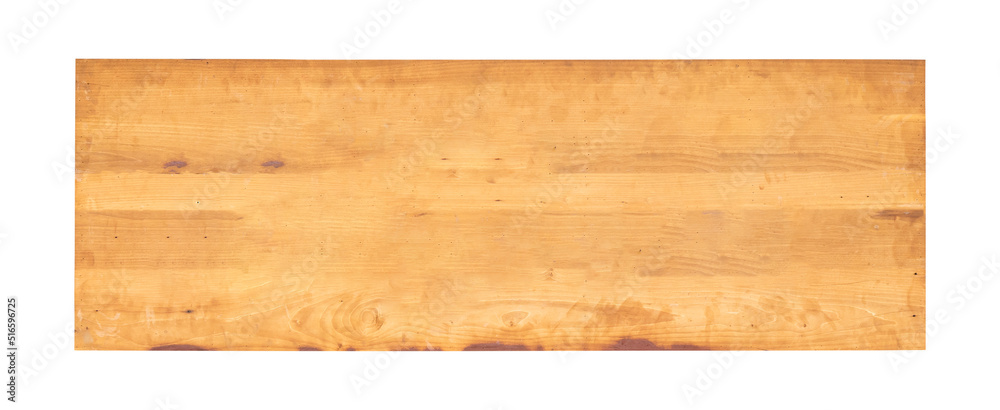 Old wooden sign board isolated on white background with clipping path ...