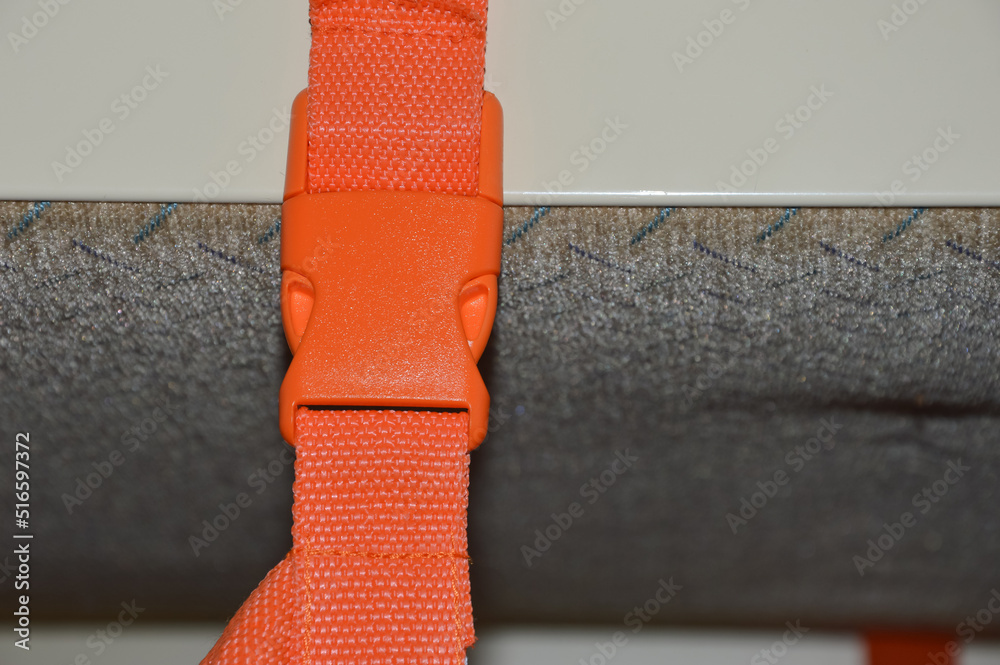 belt fastening, safety fastener. fixation in transport. background for ...
