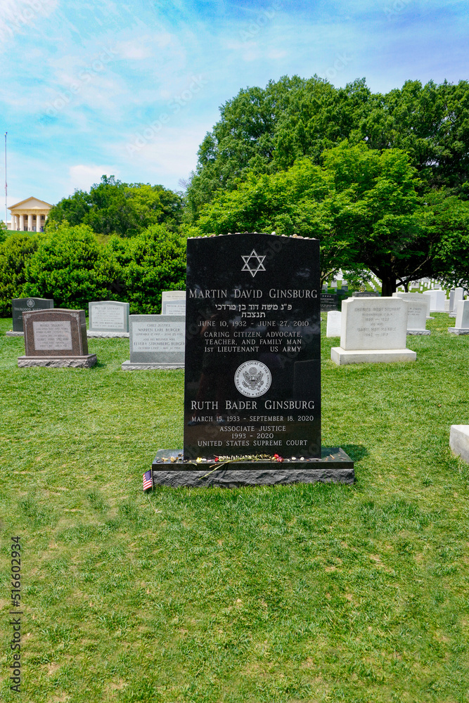Arlington National Cemetery - Ruth Bader Ginsburg's grave. First Jewish ...