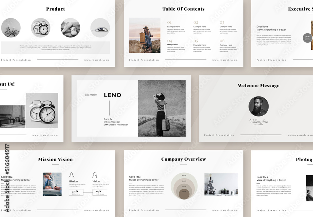 Leno Presentation Layout Stock Template | Adobe Stock