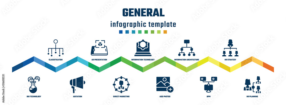 general concept infographic design template. included classification ...