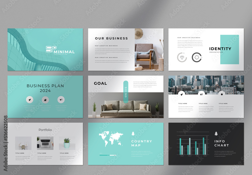 Minimal Presentation Layout Stock Template | Adobe Stock
