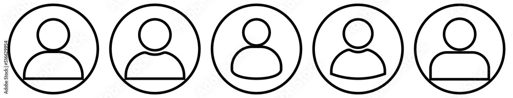 Profile line icons. Symbol for website design, logo, app, UI. Vector ...