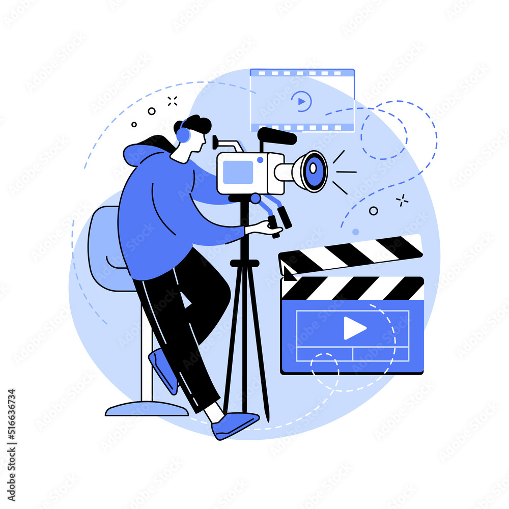 Videographer isolated cartoon vector illustrations. Stock Vector ...