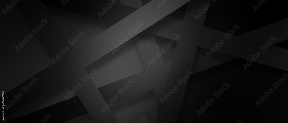 Abstract Dynamic Black Background with Various Shape Design Stock ...
