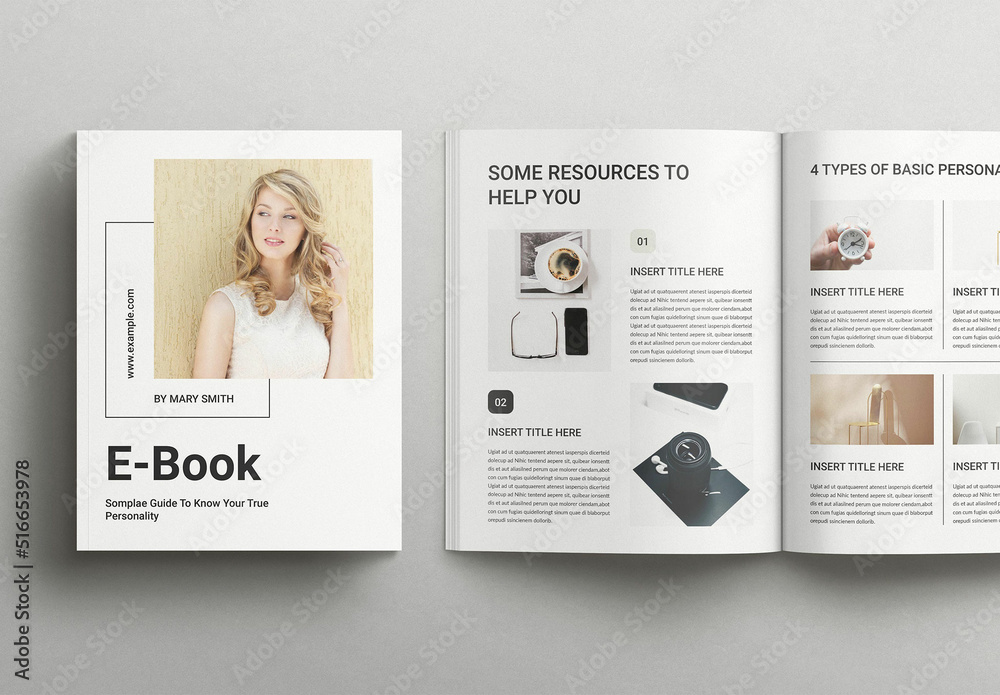 ebook Layout Magazine Stock Template | Adobe Stock