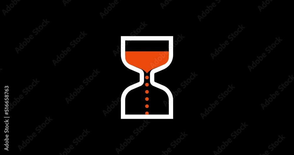 Vidéo Stock Hourglass Loading Cursor animation loop animation ...