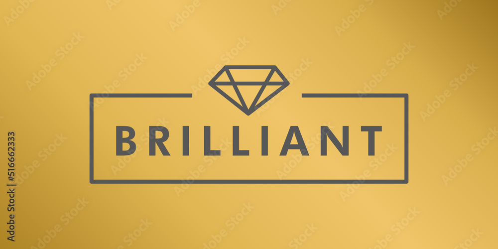 brilliant concept logo Stock Vector | Adobe Stock