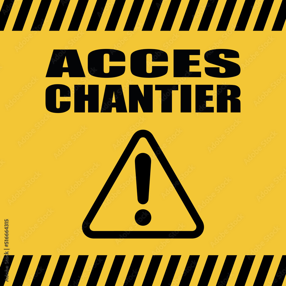 Logo accès chantier. Stock Vector | Adobe Stock
