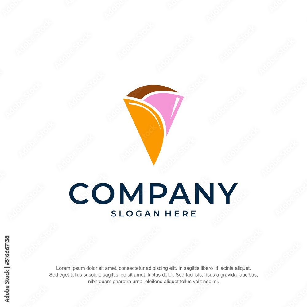 crepes logo crusty premium vector Stock Vector | Adobe Stock