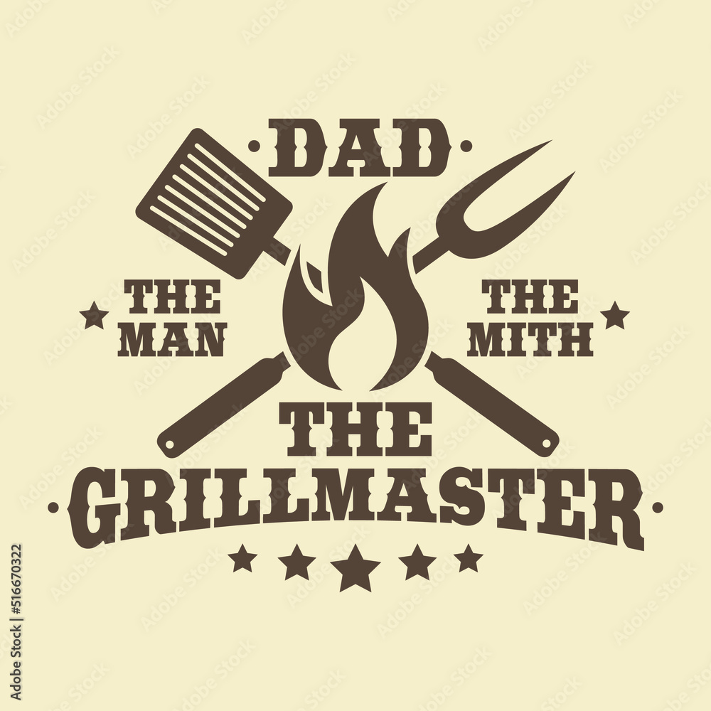 Grillmaster Illustration Clip Art Design Shape. Dad Silhouette Icon ...